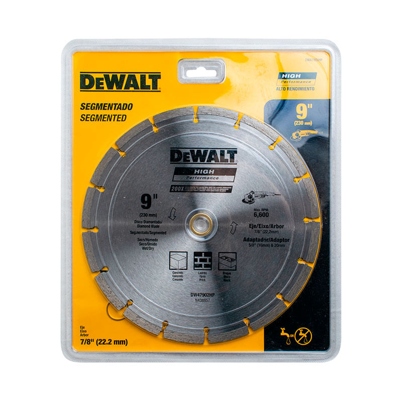 Disco Diamantado Segmentado Dewalt DW47902HP 9"