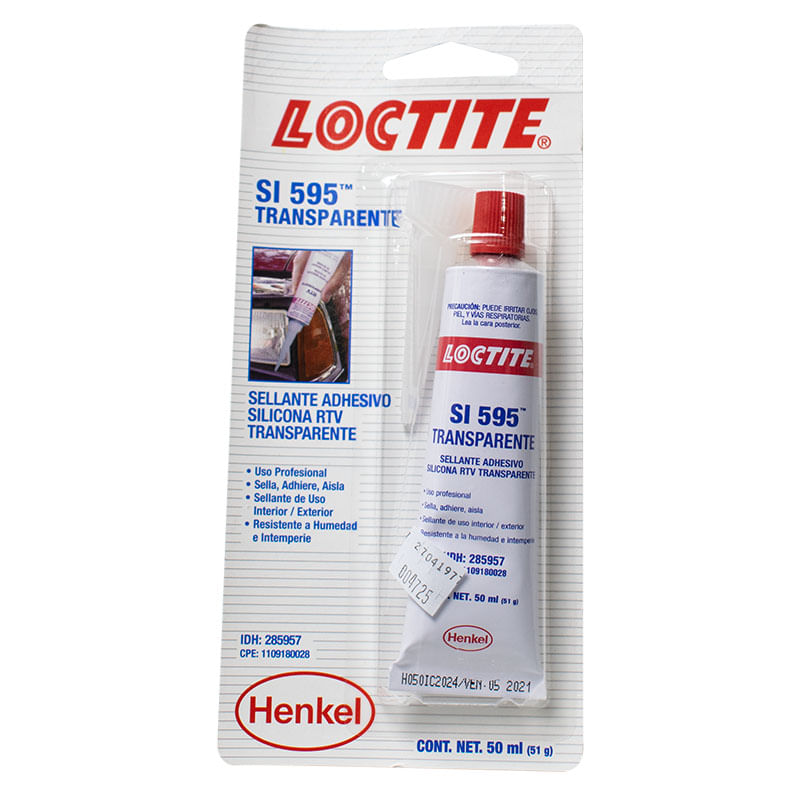 LOCTITE 595: Silicona Transparente de Alto Rendimiento | 50 ml