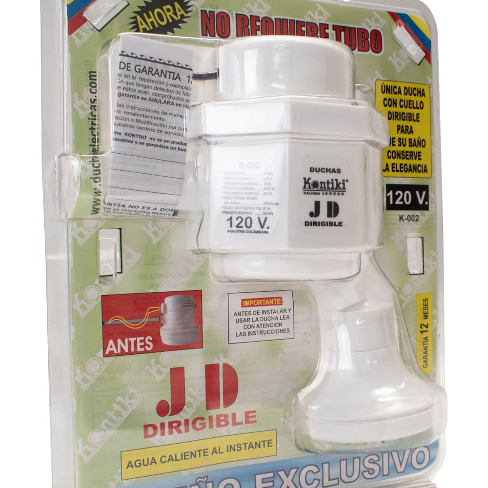 Ducha Eléctrica Dirigible Kontiki K-002: Tres Temperaturas ...