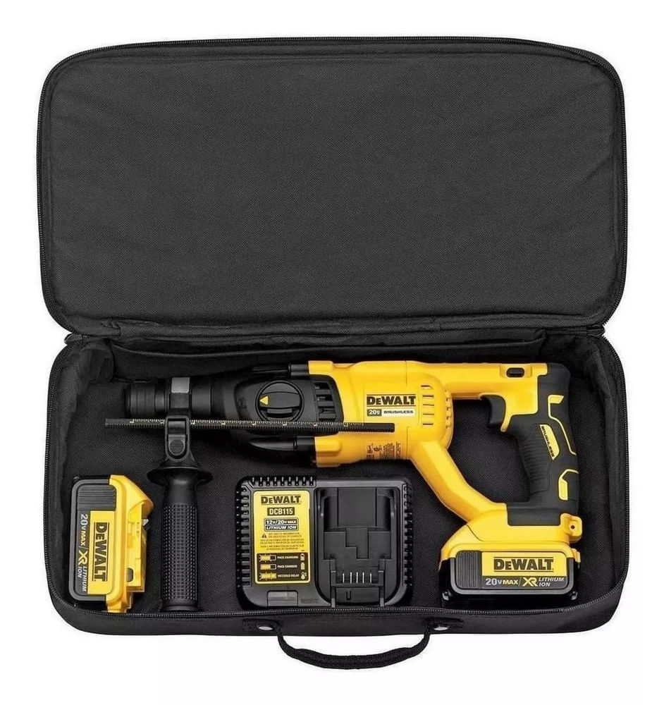Rotomartillo Dewalt 20V Max Sin Escobillas 1" + 2 Baterías 4.0Ah y ...