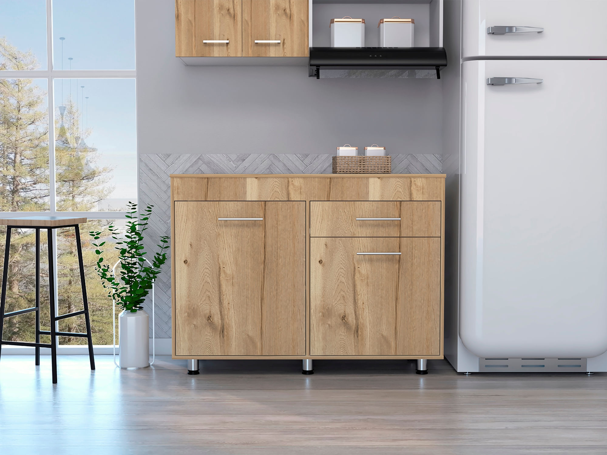 Modulo Inferior 120 Kitchen Orion RTA Blanco Duna